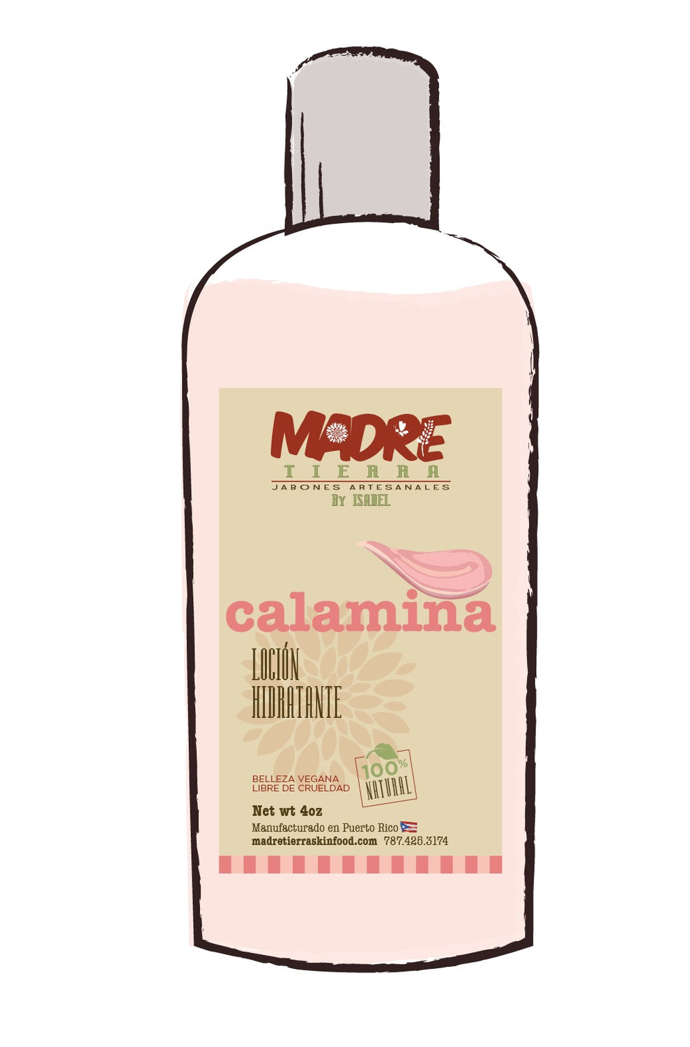 Loción Hidratante- Calamina – Madre Tierra Skin Food